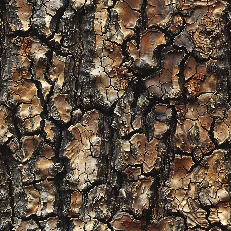 Tree Bark Texture Repeating Pattern Stock Illustration - Illustration ...