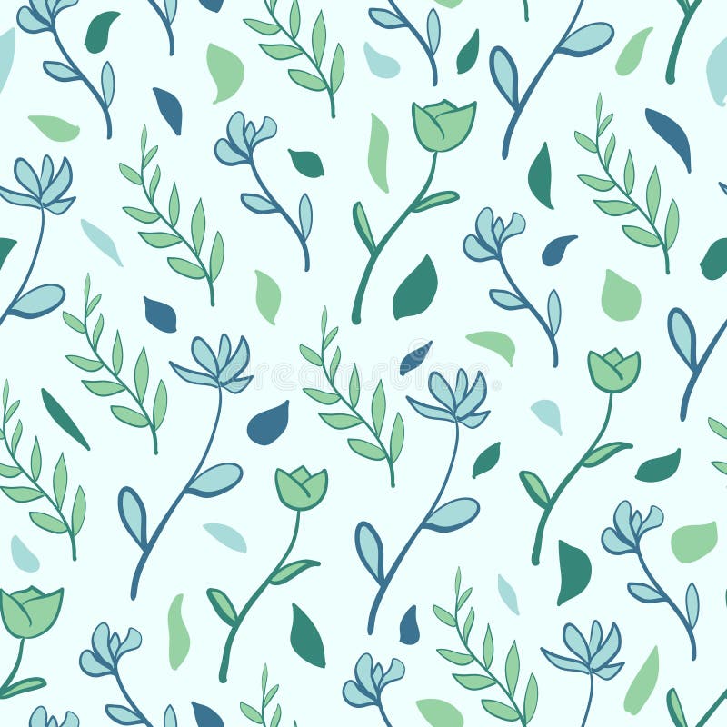 Seamless Repeating Pattern of Flowers Stock Illustration - Illustration ...