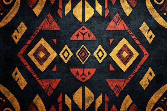 Seamless, Repeating Pattern with Geometric Shapes in Vibrant Colors ...