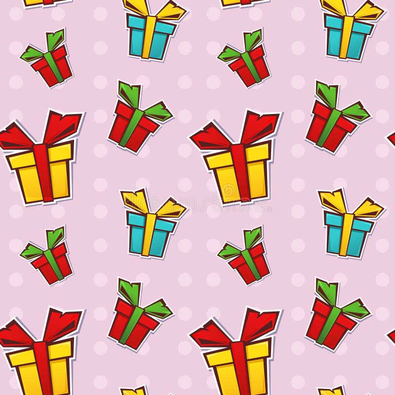 A Set of Colorful Gift Boxes Christmas Card Stock Vector - Illustration ...