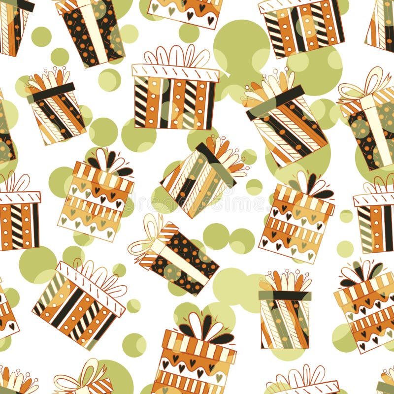 Seamless Repeating Pattern of Gift Wrapping Stock Illustration ...