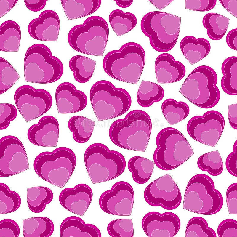 A Seamless Repeating Pattern of Hearts Stock Vector - Illustration of ...