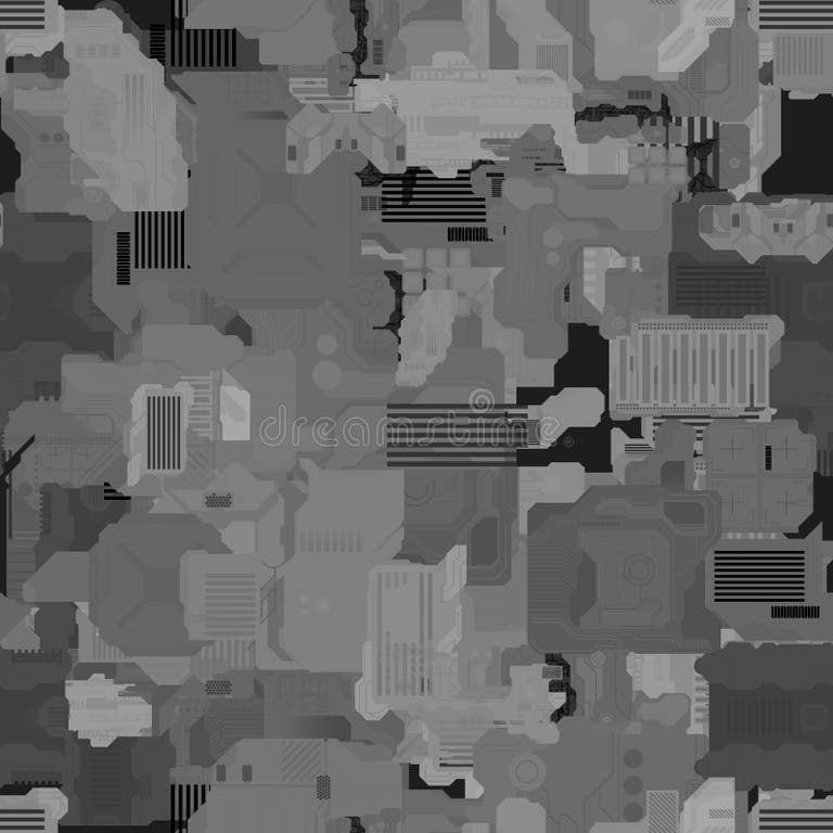 Seamless Repeating Pattern of Height Maps. Can Be Used for Futuristic ...