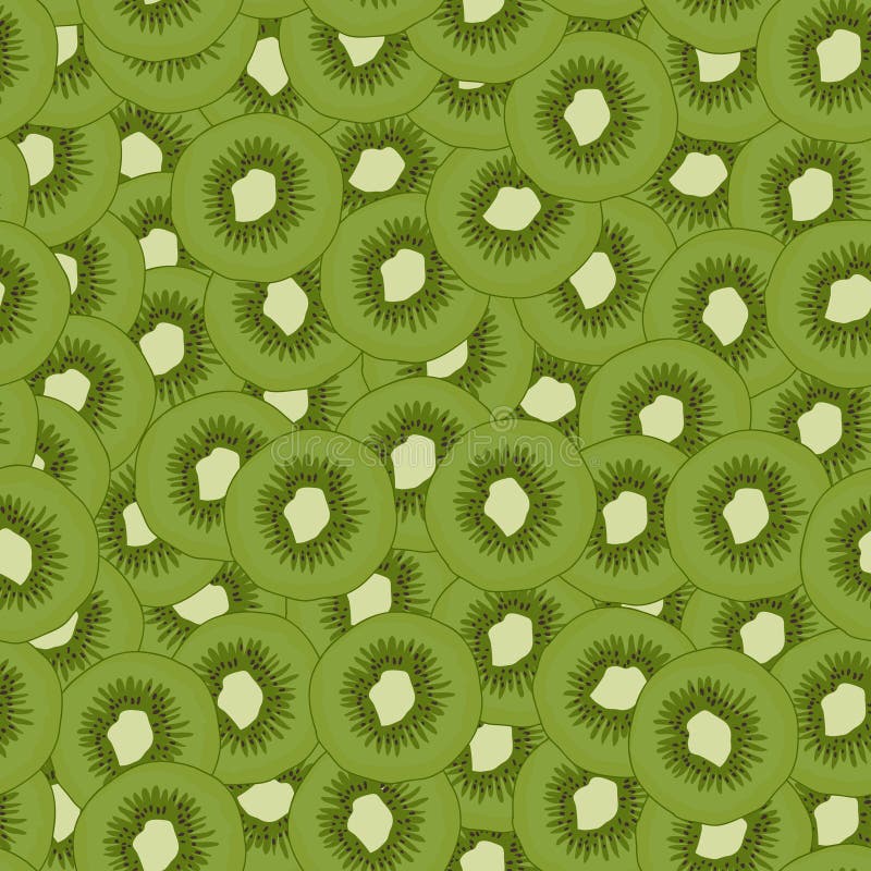 Seamless Repeating Pattern of Kiwi Stock Illustration - Illustration of ...