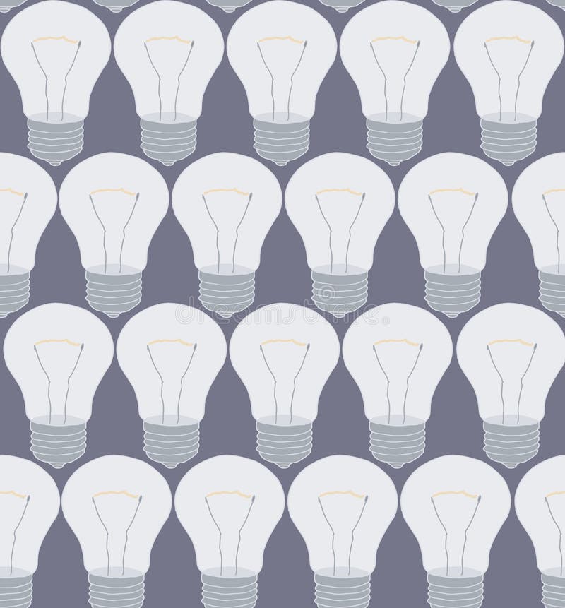 Seamless Repeating Pattern of Light Bulbs Stock Illustration ...