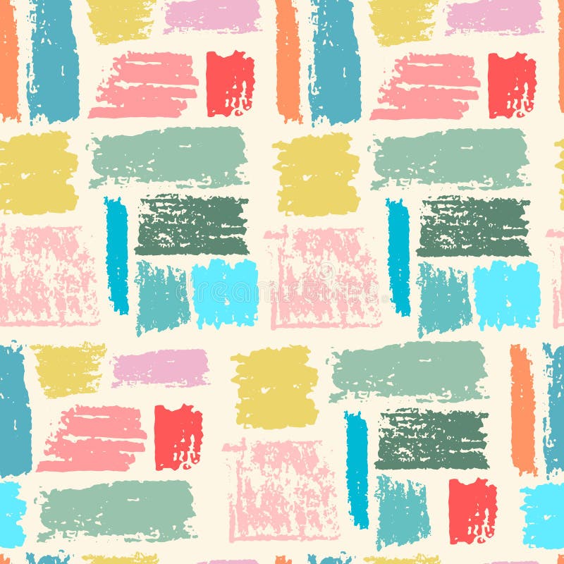 Seamless Repeating Pattern with Multicolored Paint Stripes. Brushstroke ...