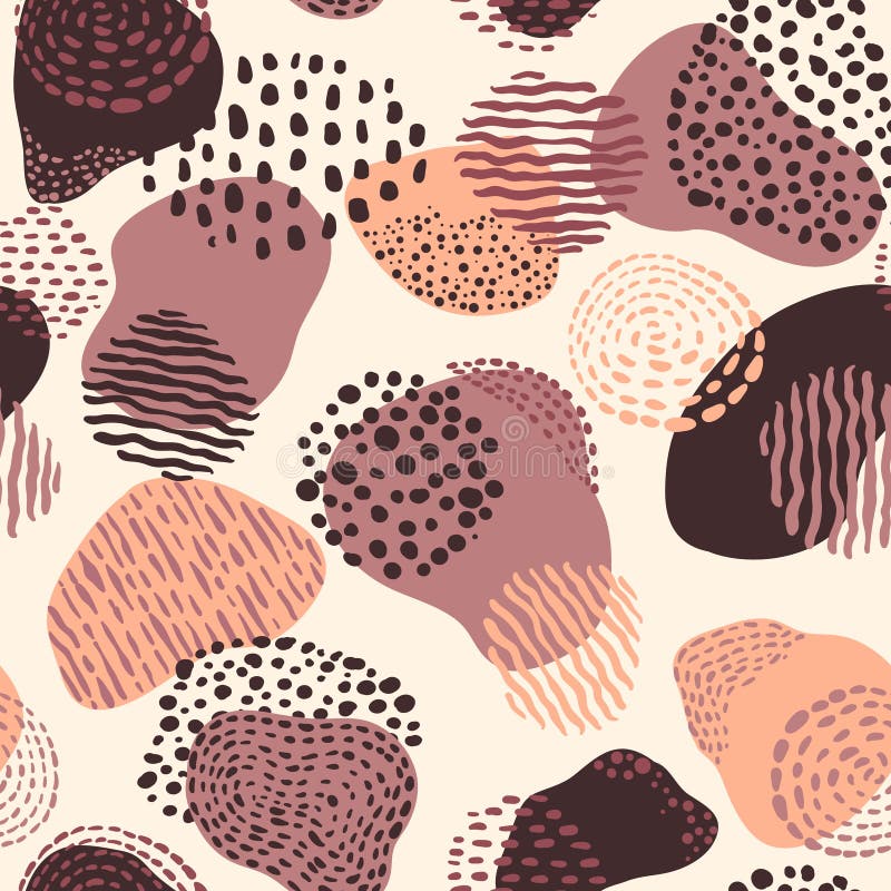 Seamless Repeating Pattern of Natural Abstract Shapes Stock ...