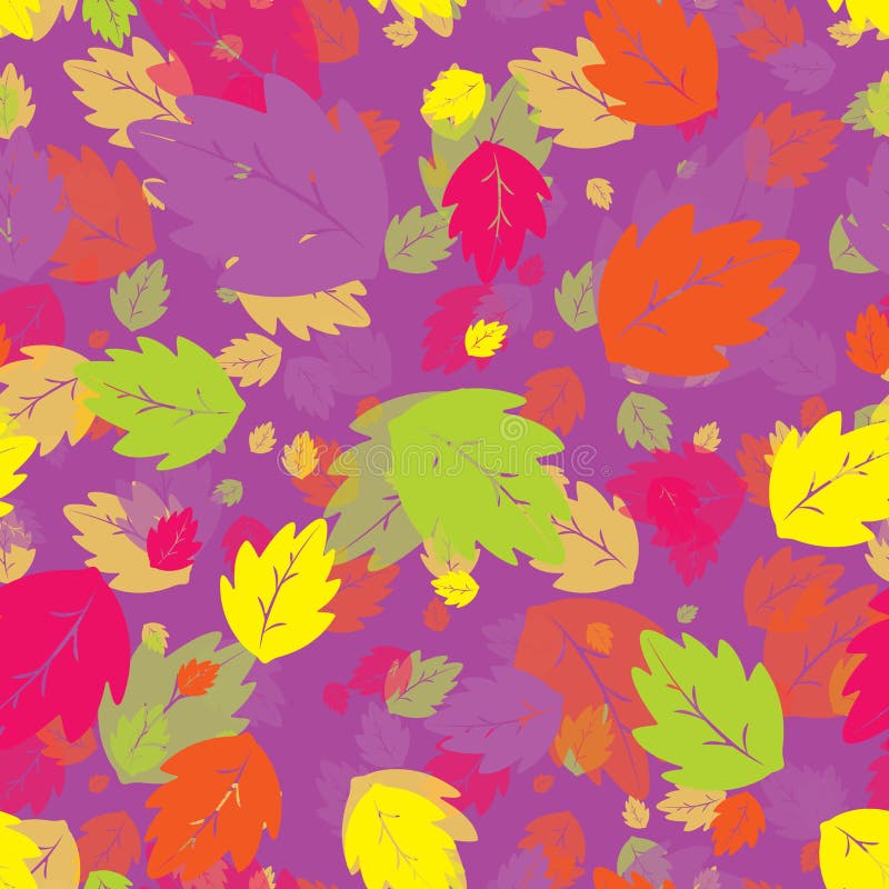 Seamless Repeating Pattern of Plant Leaves Stock Vector - Illustration ...