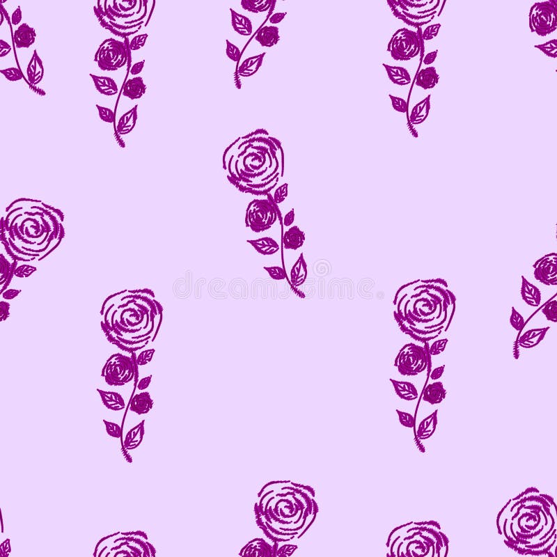 A Seamless Repeating Pattern Roses in Pencil Style.Vector Stock Vector ...