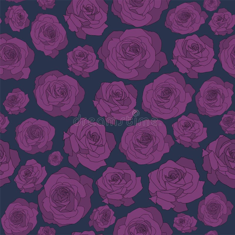 Seamless Repeating Pattern of Roses Stock Vector - Illustration of ...