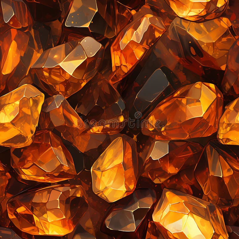 Seamless Repeating Pattern of Shiny Pieces of Amber 3 Stock ...