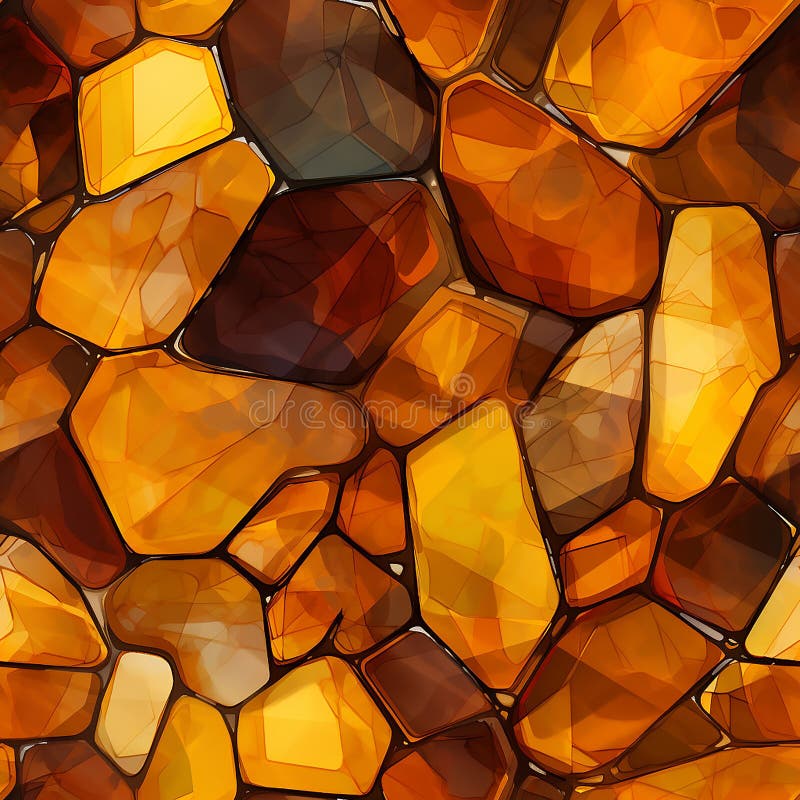 Seamless Repeating Pattern of Shiny Pieces of Amber 4 Stock ...