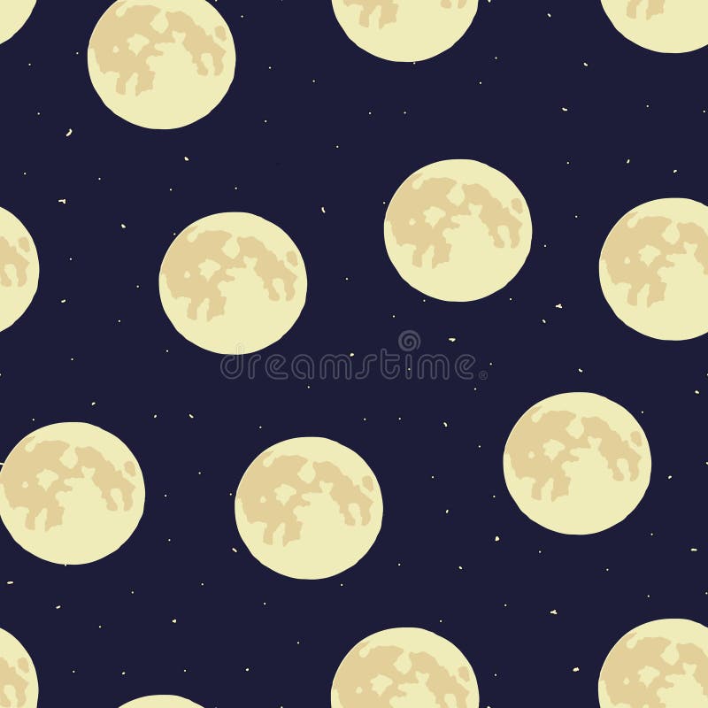Seamless Repeating Pattern of Night Sky Stock Illustration ...
