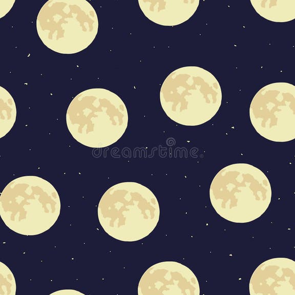 Seamless Repeating Pattern of Night Sky Stock Illustration ...