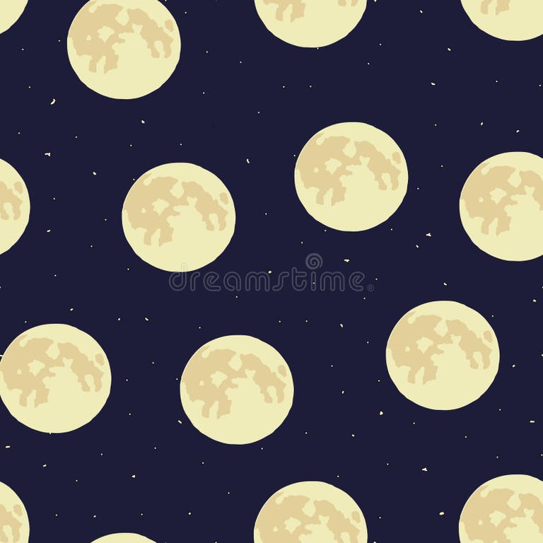 Seamless Repeating Pattern of Night Sky Stock Illustration ...