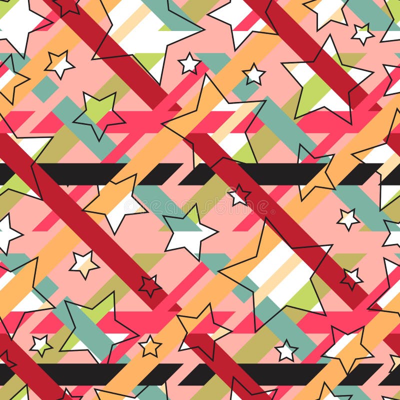 Seamless Repeating Pattern of Stars and Stripes Stock Vector ...