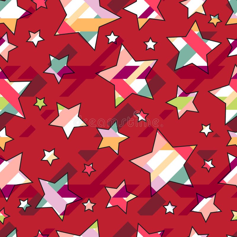 Seamless Repeating Pattern of Stars and Stripes Stock Vector ...