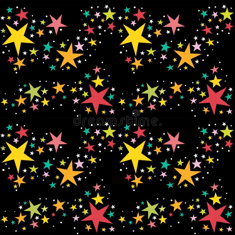 Seamless Repeating Pattern with Stars Stock Vector - Illustration of ...