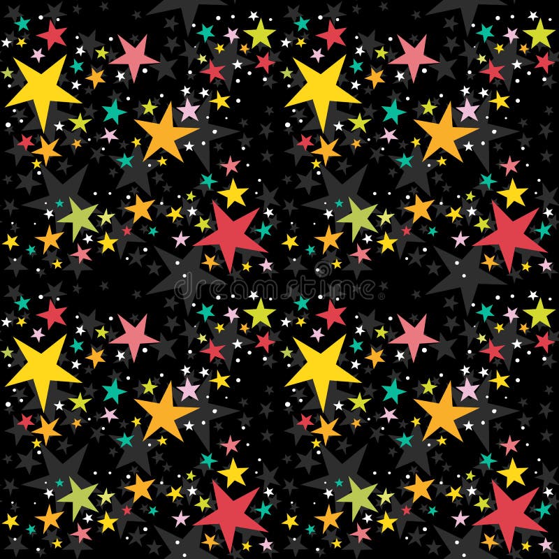 Seamless Repeating Pattern with Stars Stock Vector - Illustration of ...