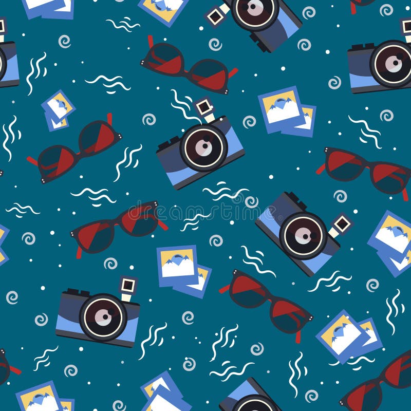 Seamless Repeating Pattern on the Theme of Travel Stock Vector ...