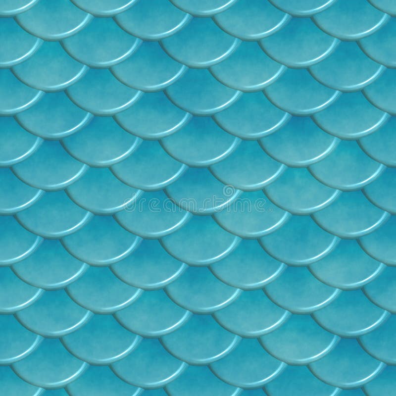 Turquoise Mermaid Scale Seamless Pattern Stock Illustration ...