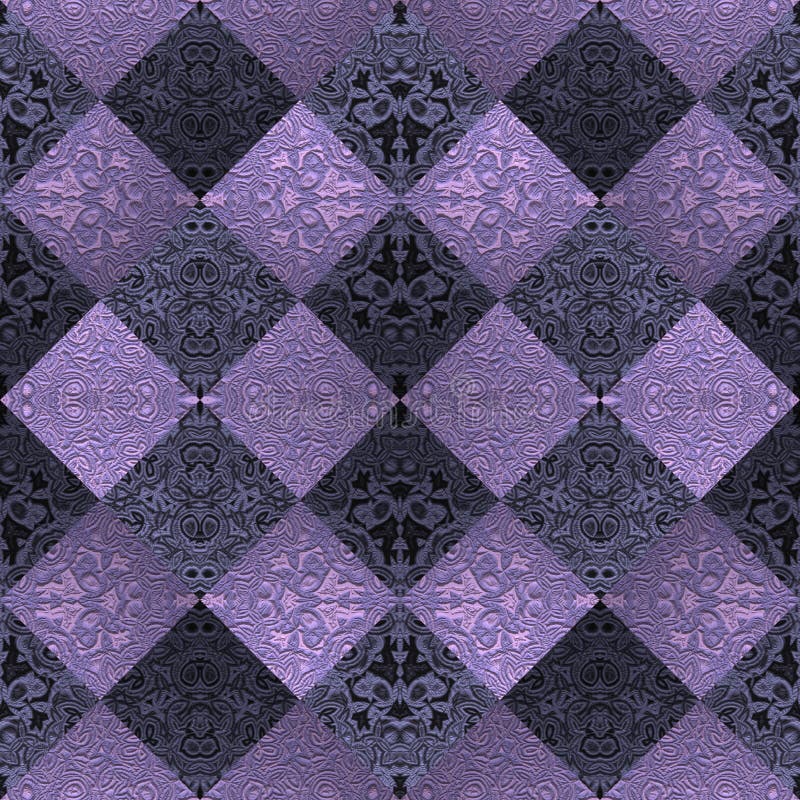 Seamless Repeating Pattern Tile in Purple Colors Stock Illustration ...