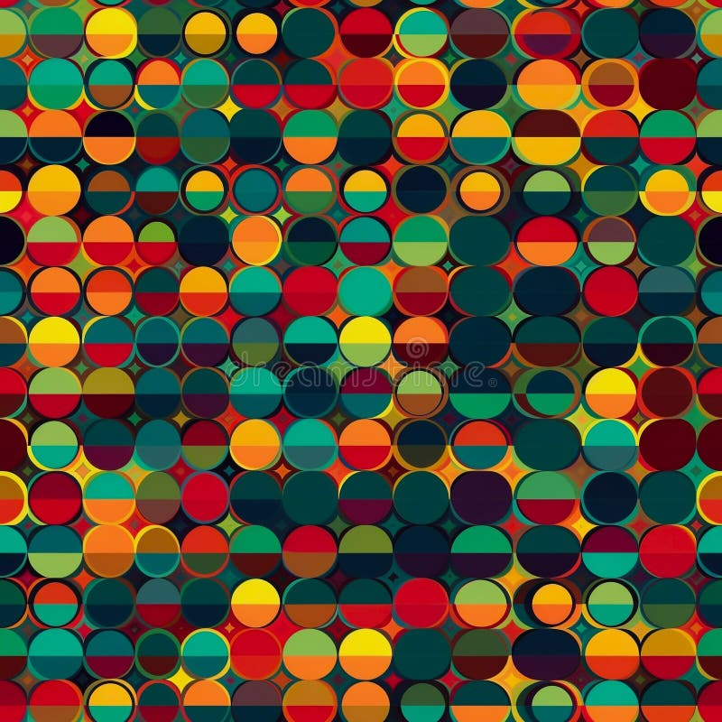 Colourful Half Circle Shape Pattern. Stock Illustration - Illustration ...