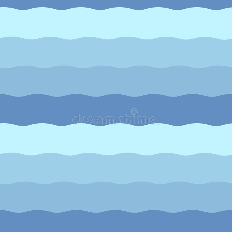 Seamless Repeating Pattern of Waves Stock Illustration - Illustration ...