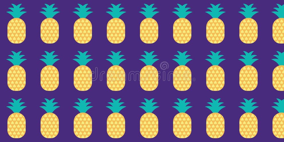 Seamless Repeating Pineapple Pattern. Vector Illustration. Stock Vector - Illustration of vector ...