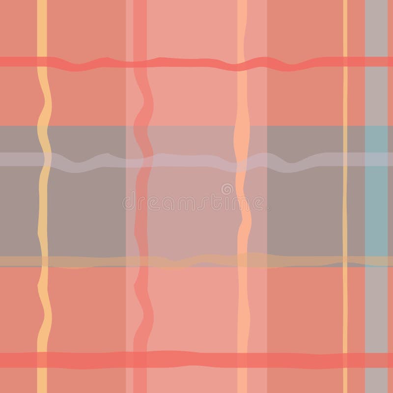 Seamless, Repeating Plaid Pattern in Coral and Grey. Stock Vector ...