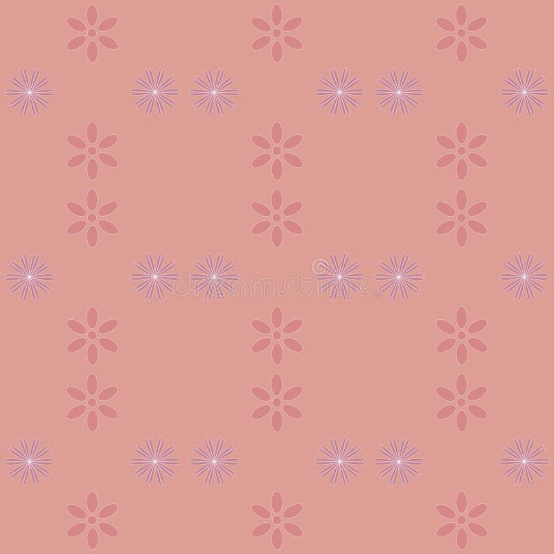 Seamless Repeating Symmetrical Pattern with Flowers Stock Vector ...