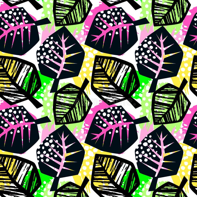 Seamless Repeating Textile Ink Brush Strokes Pattern in Doodle G Stock ...