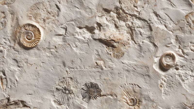 Repeating Texture of Fossilized Fish Bones and Shells in Layered ...