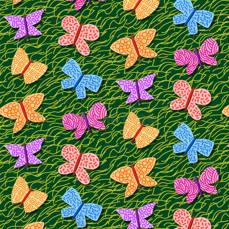 Seamless Repetitive Pattern with Butterflies Stock Vector ...