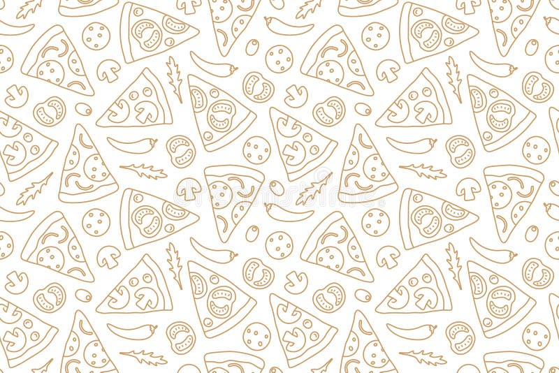 Seamless Restaurant, Menu, Italian Pizza Pattern Stock Vector ...