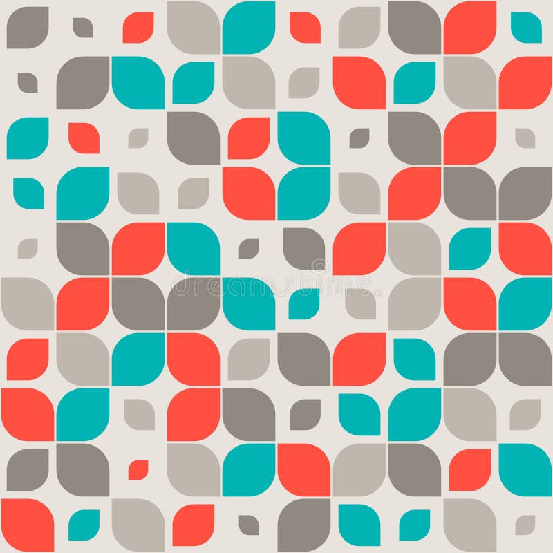 Seamless Retro Abstract Geometric Pattern Stock Vector - Illustration ...