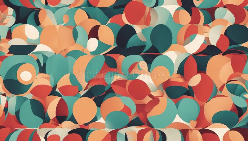 Seamless Retro Abstract Shapes Background Stock Illustration1990 1999 ...