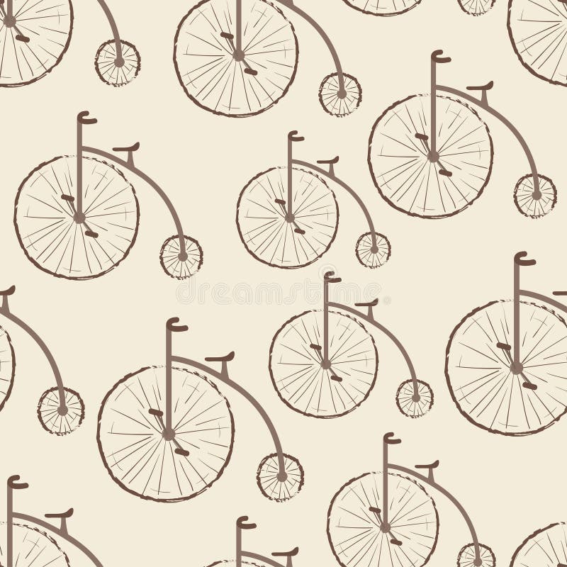 Bicycle pattern stock vector. Illustration of outline - 77255743