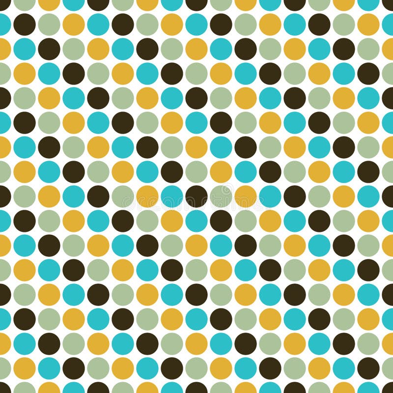Seamless Retro Dot Pattern Background Stock Vector - Illustration of ...