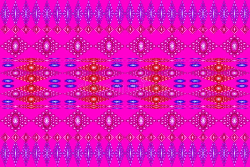 Seamless Retro Fabric Pattern, Purple Floral Pattern on a Pink ...