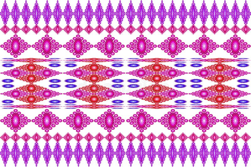 Seamless Retro Fabric Pattern, Purple Floral Pattern on a White ...