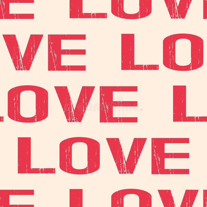 Seamless Retro Love Pattern Stock Vector - Illustration of concept ...