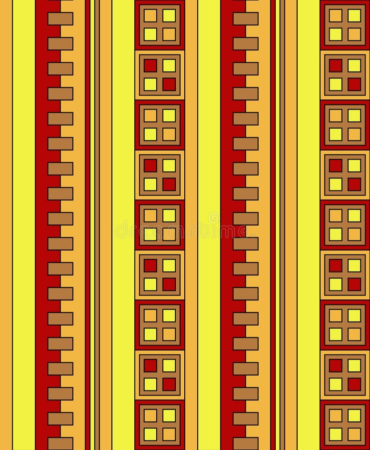 Seamless retro pattern stock vector. Illustration of striped - 13236134