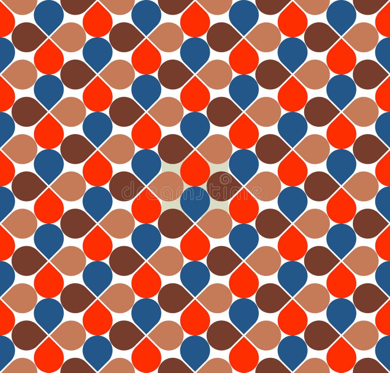 Seamless Retro Pattern with Abstract Flowers. Endless Backdrop from ...