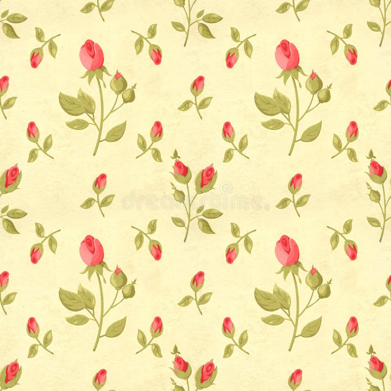 Old Fashioned Rose Pattern Stock Illustrations – 1,887 Old Fashioned ...