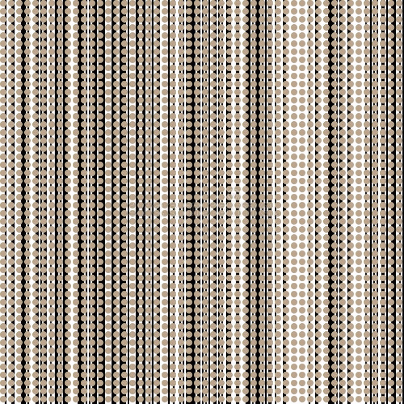 Seamless Retro Pattern with Vertical Stripes and Circles Stock Vector ...