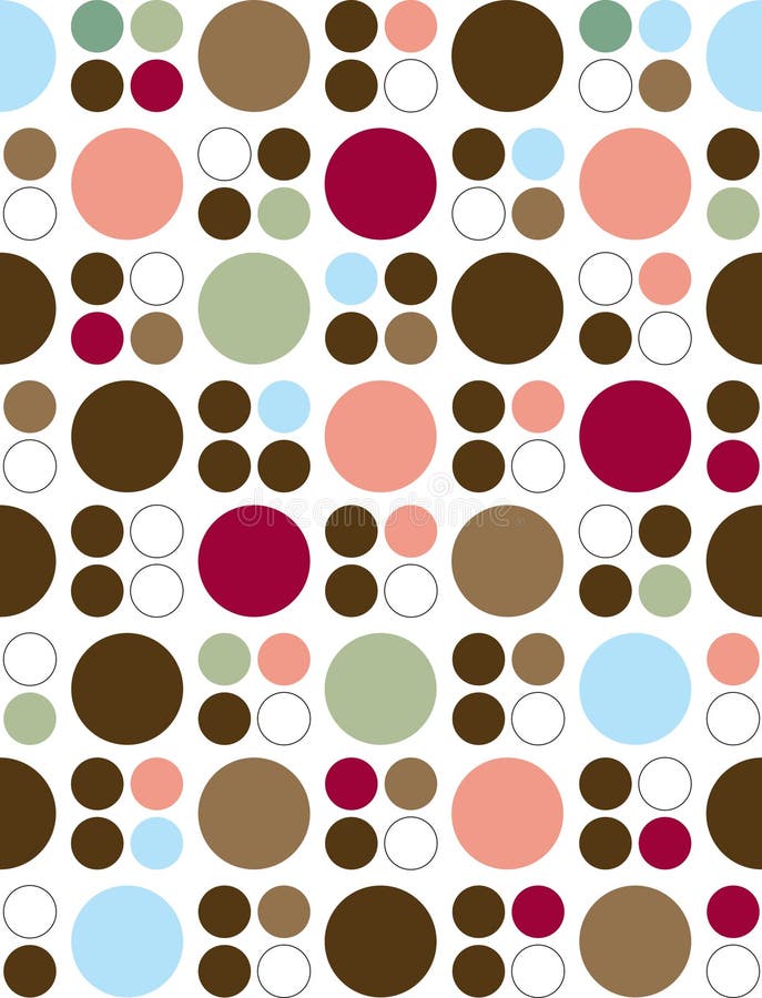 Seamless Retro Style Circle Background Stock Vector - Illustration of ...