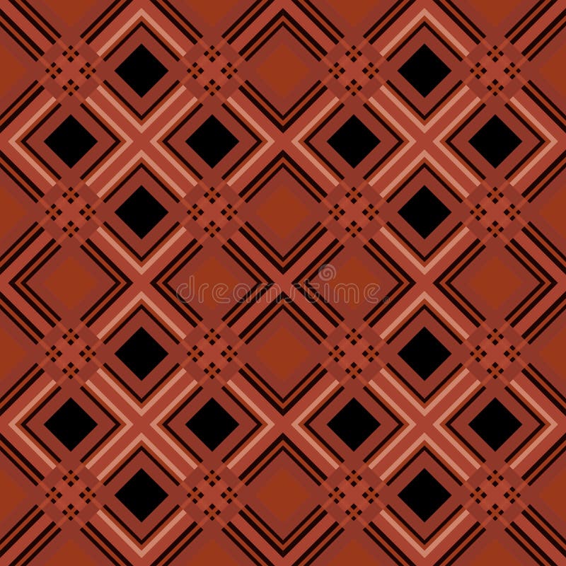 Seamless Retro Tartan Checkered Texture Plaid Pattern Terracotta Stock ...