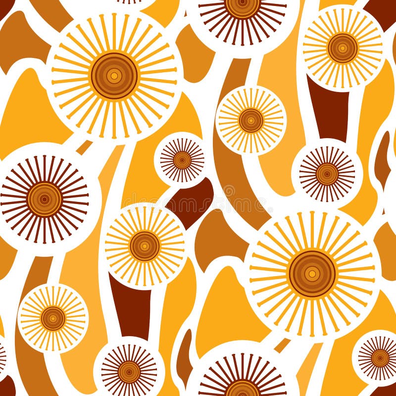 Seamless Retro Wallpaper stock illustration. Illustration of revival ...