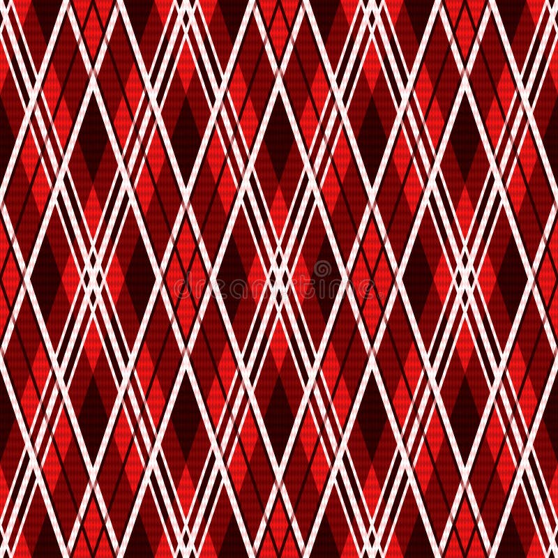 Rhombic Seamless Pattern in Red Hues Stock Vector - Illustration of ...